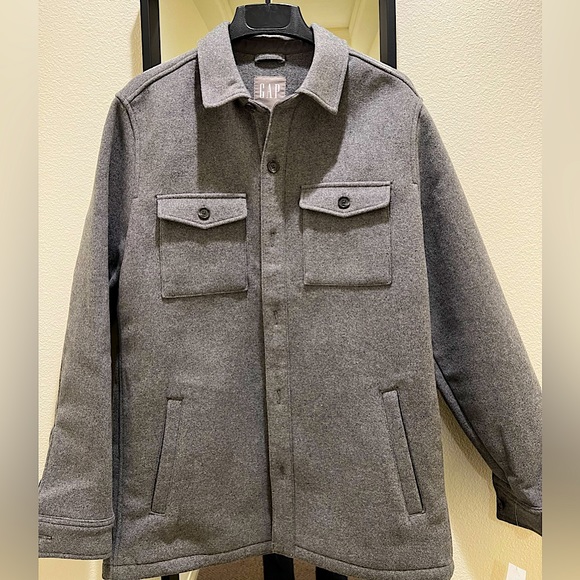 GAP | Jackets & Coats | Mens Gap Wool Buttonfront Shirt Jacket | Poshmark